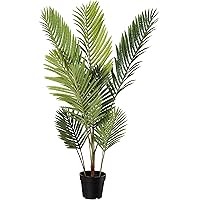 Amazon Basics Artificial Palm Tree with Plastic Planter Pot, 119.8 cm ...