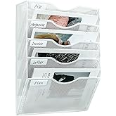 EasyPAG 5 Tier A4 Mesh in Tray Assemble Wall Pocket File Holder Hanging ...