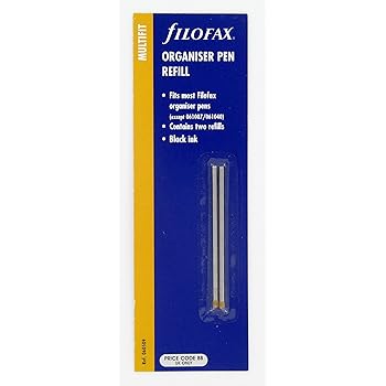 Filofax Mini Pen Refill (Pack of 2) - Black: Amazon.co.uk: Office Products