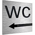 ALÚMADESIGNCO Cartel WC - Carteles baño/Flecha Direccion Izquierda ...