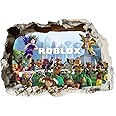 TOP PRINTS Roblox Gang Cartoon Characters 3D Window Smashed Wall ...