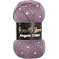 Rome Yarn Angora Glitter | 500m | 100g | 75% Acrylic 20% Wool 5% ...