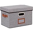 OUTBROS Storage Box for Clothes, Foldable Baskets with Lids, Wardrobe ...