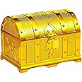 Plastic Pirate Treasure Box for Party Decorations, Gold Coins, Fake ...