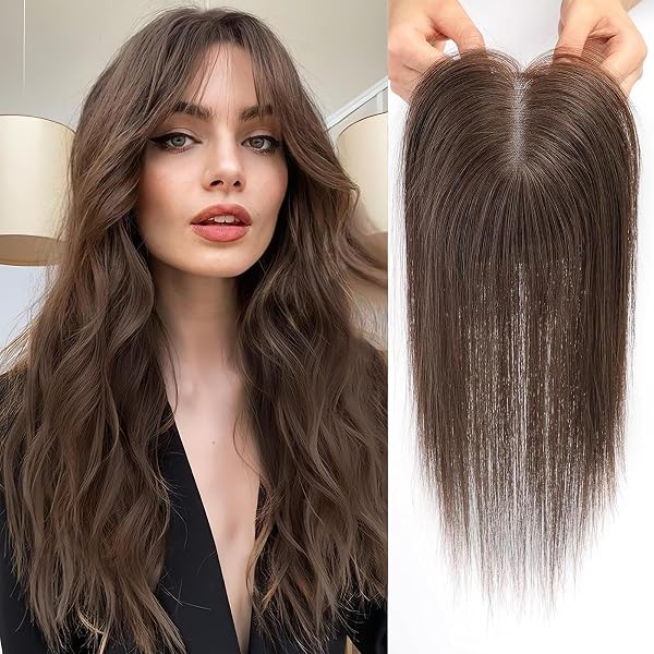 Clip On Hairpieces For Women Clip In Real Hair Topper Extensions Real