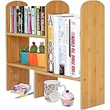 Bamboo Desk Storage Organizer, Desktop Display Shelf Rack, Multipurpose ...