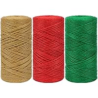 tenn well 2mm Jute Garden String, 300m Long Natural Jute Twine Brown ...