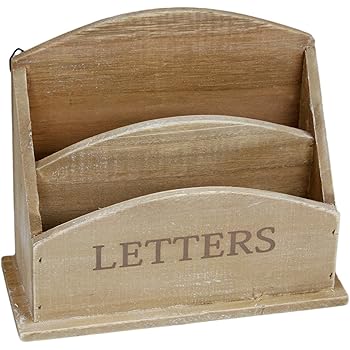 Vintage Style Wooden Letter Rack With Drawer: Amazon.co.uk: Kitchen & Home