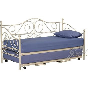 New Joseph Victorian Style 3FT Single Cream Metal Day Bed Guest Bed ...