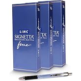 Linc Signetta 0.7 mm Retractable Ball Pens | Blue Ink | Pack of 10 ...