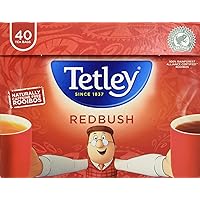 Tetley Redbush Pure Tea Bags, Pack of 6, 40-Count : Amazon.co.uk: Grocery