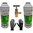 Gasica V2 226 g Refill Kit (2 Bottles, Connector + Protective Gloves ...