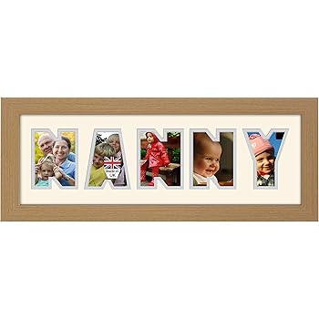 I Love My Nanny ' - Photo Picture Frame Gift - 5 x 3.5 inch - Brushed ...