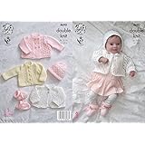SIRDAR 3191 KNITTING PATTERN : Baby's matinee coat, bonnet and bootees ...