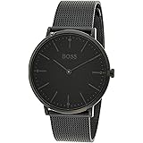 BOSS Chronograph Quartz Watch for Men with Silver Stainless Steel Mesh ...