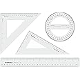 Isomars Technical Set Squares, Protractor,12 Inch Scale - Sides Beveled : Amazon.in: Office Products