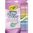 Crayola Pastel - Super Tips, Feutres Lavables Pointe Moyenne, Pack de ...