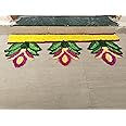 Buy Handmade Fur Woolen Rangoli Mat, 3 Ft x 1.2 Ft, Canvas Back ...