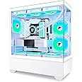 FOIFKIN PC Case - Pre-Installed 5 PWM ARGB Fan, ATX Mid-Tower Gaming PC ...