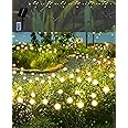 Joysing Solar Garden Lights, 6 Pack Firefly Solar Lights Outdoor with Remote, 8 Modes Solar ...
