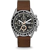 Fossil Watch for Men Coachman, Quartz Chronograph Movement, 45 mm ...