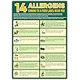 14 Allergens Notice Sign - Vinyl Food Hygiene Sticker with Lamination ...