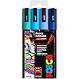 POSCA - PC-5M - Paint Marker Art Pens - 1.8-2.5mm - Sunrise Tones Set ...