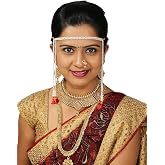 Anuradha Art Traditional Maharashtrian Pearl Gold Mundavalya For Women ...