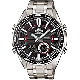 Casio EDIFICE Reloj en caja sólida, 10 BAR, Negro, para Hombre, con Correa de Acero inoxidable ...