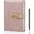 WEMATE Diary with Lock, A5 Journal with Lock 240 Pages, Locking Journal ...