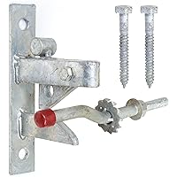 GALVANISED or Black Self Locking Gate Catch/Auto Close Field Farm Lock ...