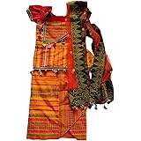 Buy Women's Synthetic Bodo Dokhona with Dupatta (BD23, Blue, Free Size ...