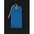 50 BLUE COLOURED LABEL TAGS LUGGAGE CARD 240GSM 120 X 60MM : Amazon.co ...