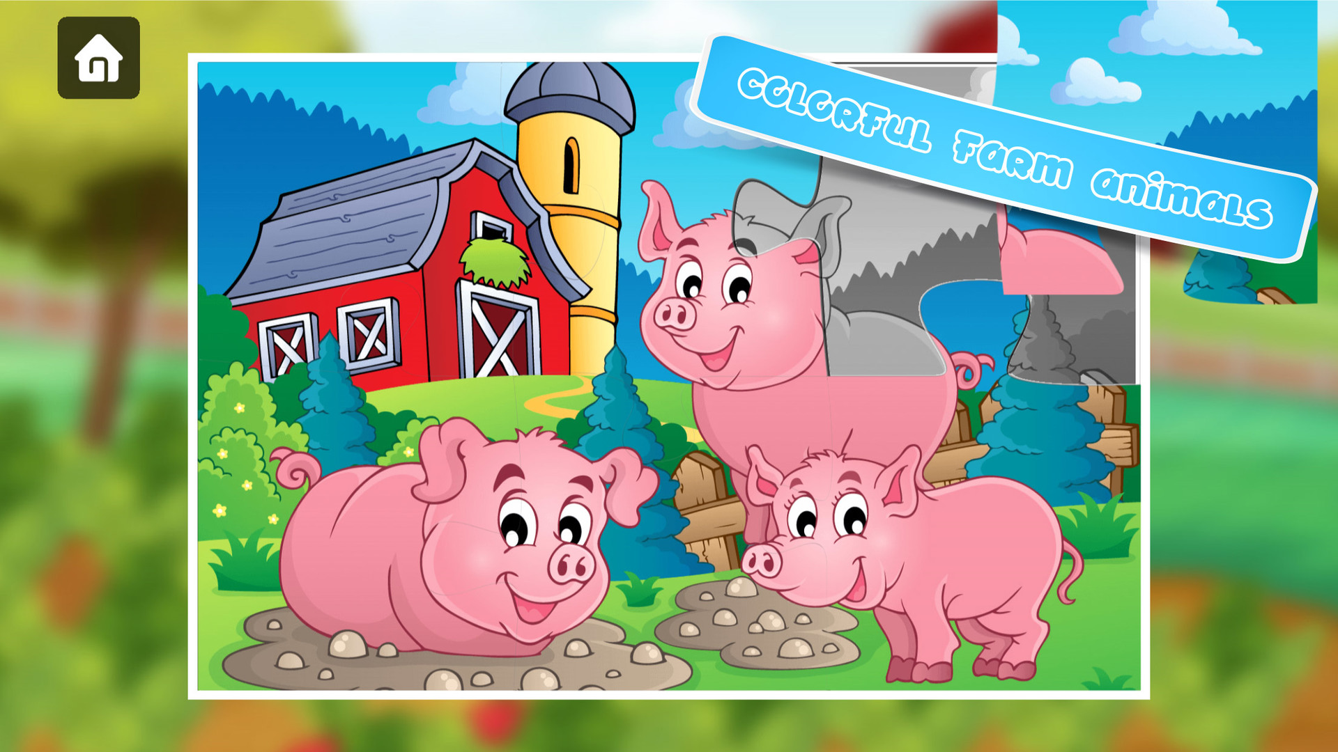 Farm Animal Games - Adorable family Jigsaw Puzzles for Kids, boys ...