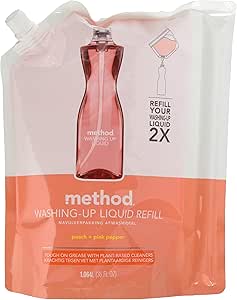 Method Washing Up Liquid Refill, Peach & Pink Pepper, 1.064 L : Amazon ...
