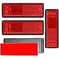 AGRISHOP 4x Red Trailer Rectangular Reflectors,97.7x32x9mm,Reflective ...