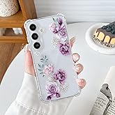 ZTOFERA Case for Samsung Galaxy A55 5G, Transparent Clear Soft TPU Case with Flower Pattern ...