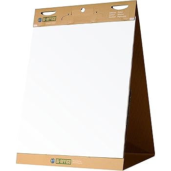 Table-Top Flipchart Easel Pad with Foldout Marker Tray 20 sheet (20in x ...