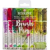 Ecoline Brush Pen Set of 5 Liquid Watercolor Pens – Grey Shades ...