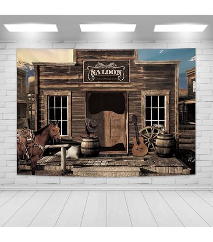 Romanian Baby Cloth 7x5ft Wild West Stable Backdrop - Western Cowboy ...