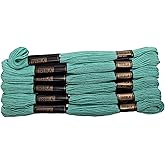 Trebla Pack of 6 Embroidery Thread/Skeins - 8m - Christmas Red - Col ...