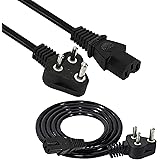 Storite 90 Degree L Shape 1.5m 3 Pin PC Power Cable IEC Mains Kettle Lead Replacement Cord for ...