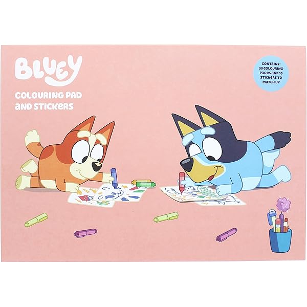 Bluey Stick & Stamp Set, Bluey Colouring Set, Bluey Stationary Sets ...