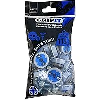 Gripit Assorted Plasterboard Fixings - Pack of 32 - Heavy Duty Plasterboard Fixings for Drywall ...
