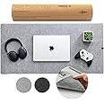 Nordik Large Felt Desk Mat - Marle - 89 x 43 cm - Full Desk Cover ...