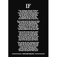 Rudyard Kipling If poem art print (Black). Size A4 : Rudyard Kipling ...