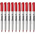 Sharpie Ultra Fine Point Permanent Marker Pens - Red Ink - Pack of 10 ...