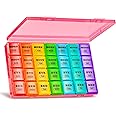 XL Pill Boxes 7 Day 4 Times a Day, Weekly Pill Box Organiser Large ...