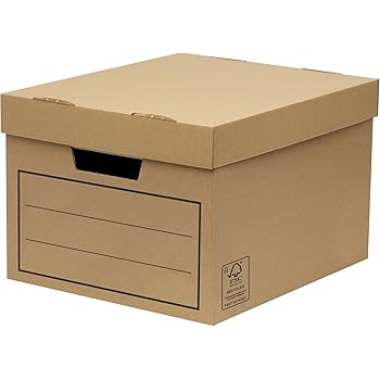 A4 Cardboard Archive Filing Storage Boxes - 15" x 12" x 9"/390mm (L) x ...