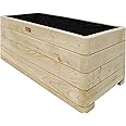 Rowlinson Marberry Rectangular Planter 135L : Amazon.co.uk: Garden